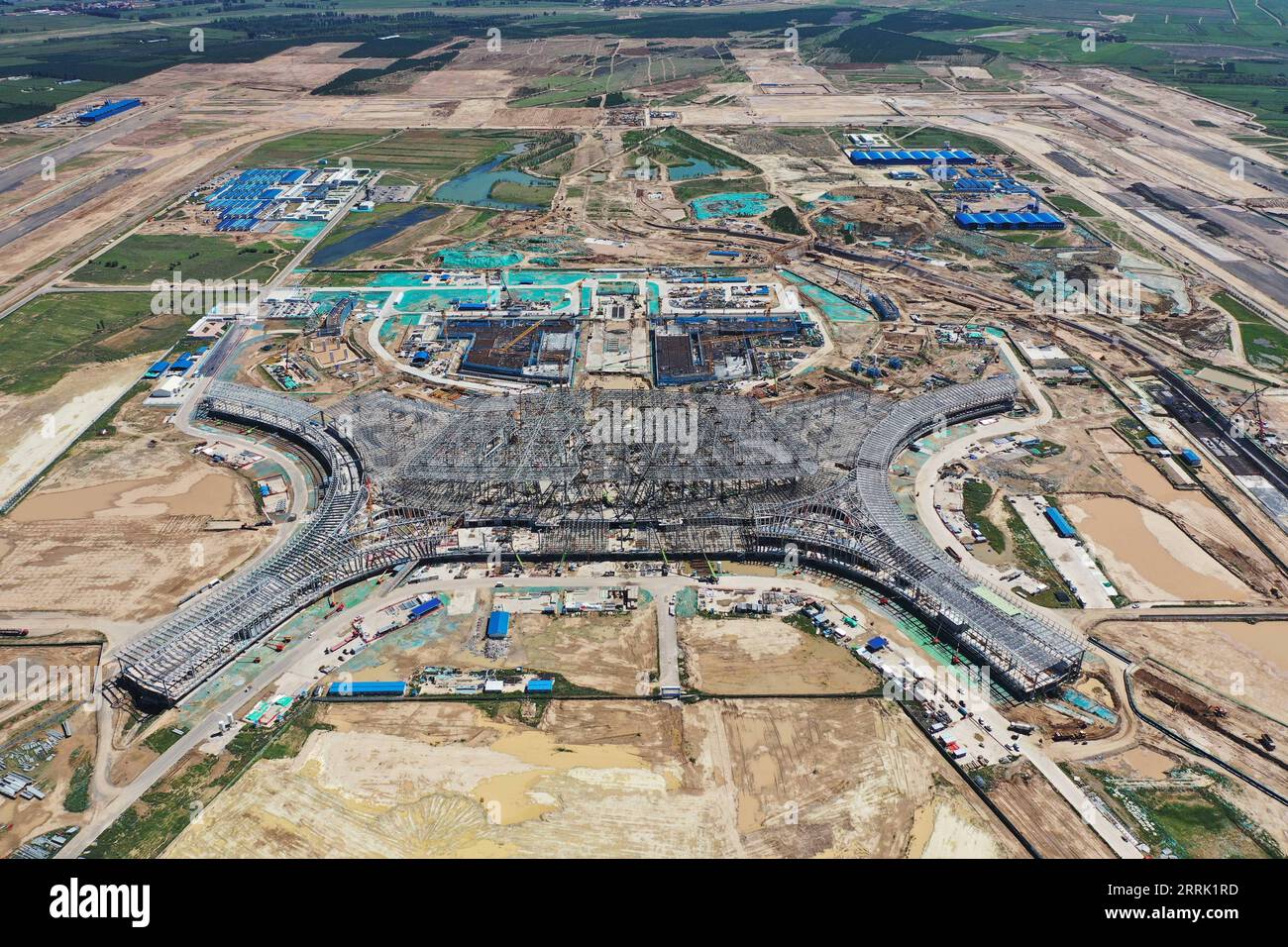 220815 -- HOHHOT, Aug. 15, 2022 -- Aerial photo taken on Aug. 15, 2022 ...