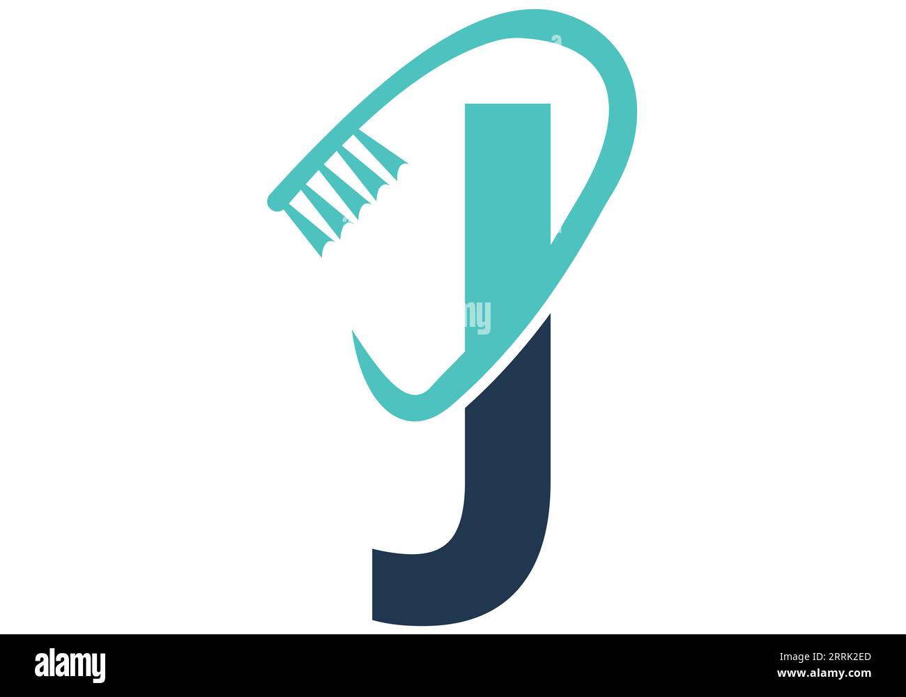 Initial Letter J Dental Logo Combine With Tooth Brush Symbol. Dental ...