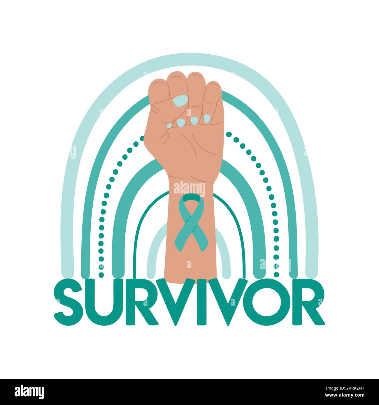 Ovarian and Cervical Cancer Awareness Month illustration. Teal cancer ... Ovarian and Cervical Cancer Awareness Month illustration. Teal cancer ...