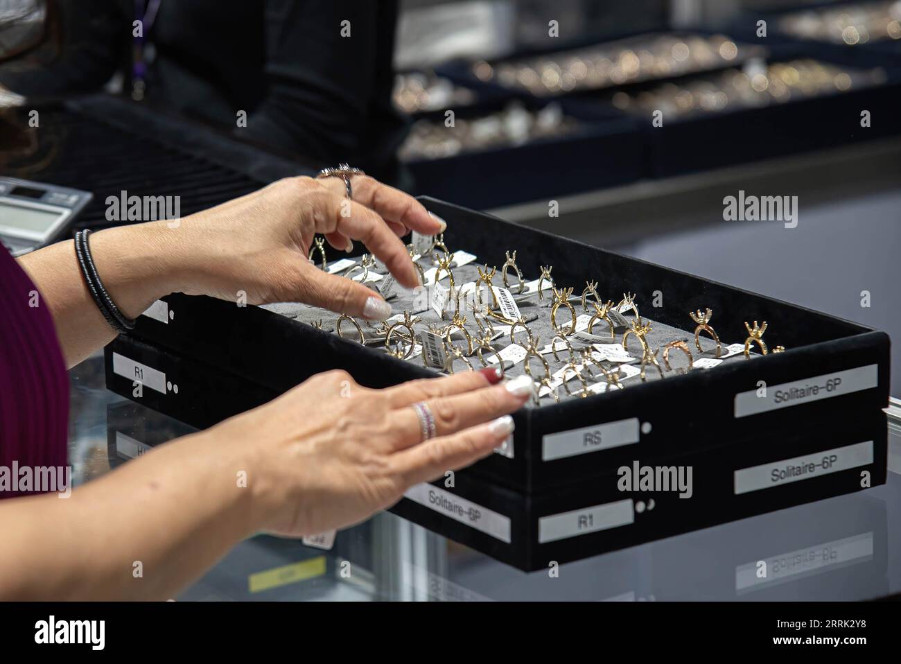 Bangkok, Thailand. 08th Sep, 2023. A visitor seen wearing a jewelry during the event. The 68th ...