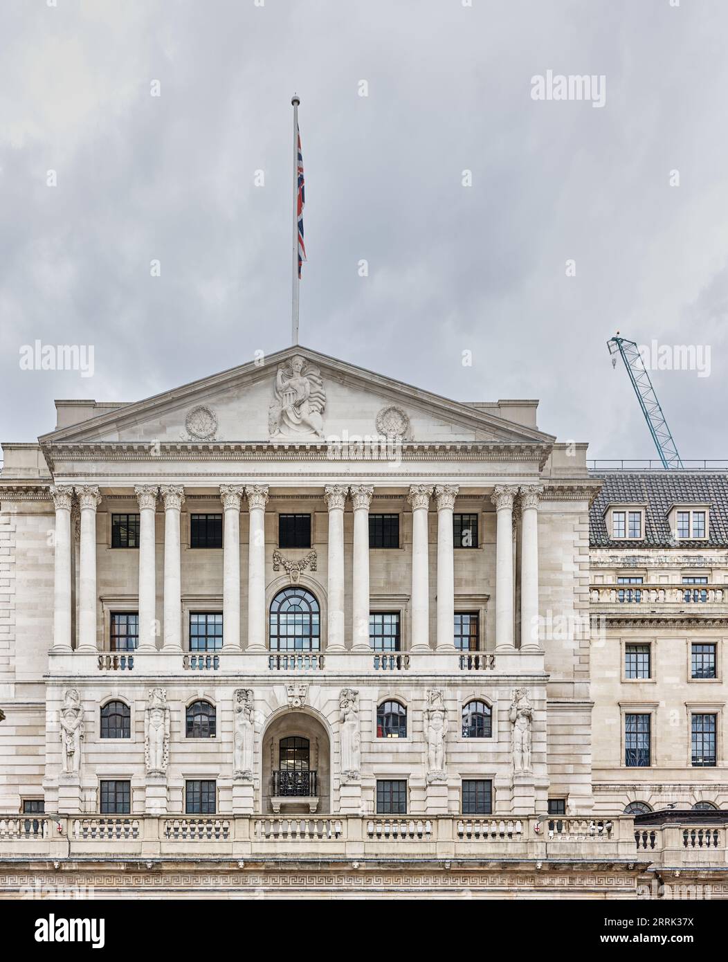 Bank of England facade, Threadneedle Street, London, England Stock ...