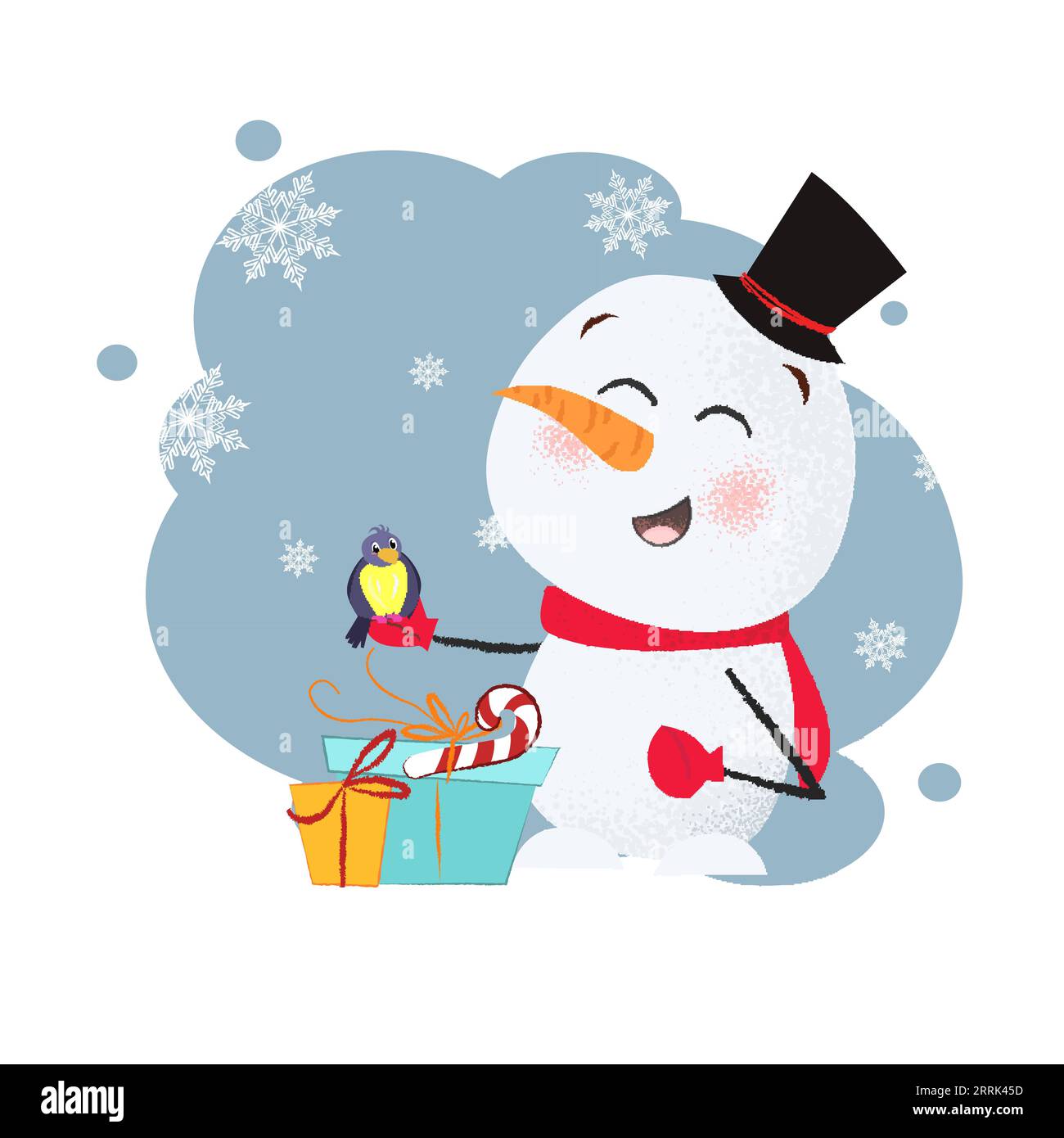 Laughing snowman postcard design Stock Vector Image & Art - Alamy