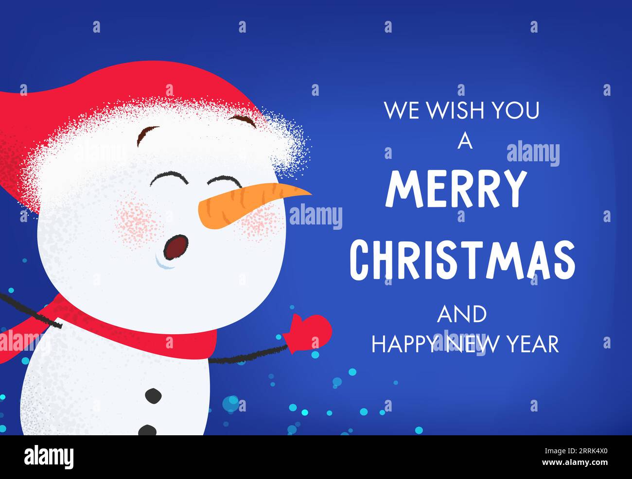 We wish you merry Christmas and happy New Year postcard Stock Vector ...