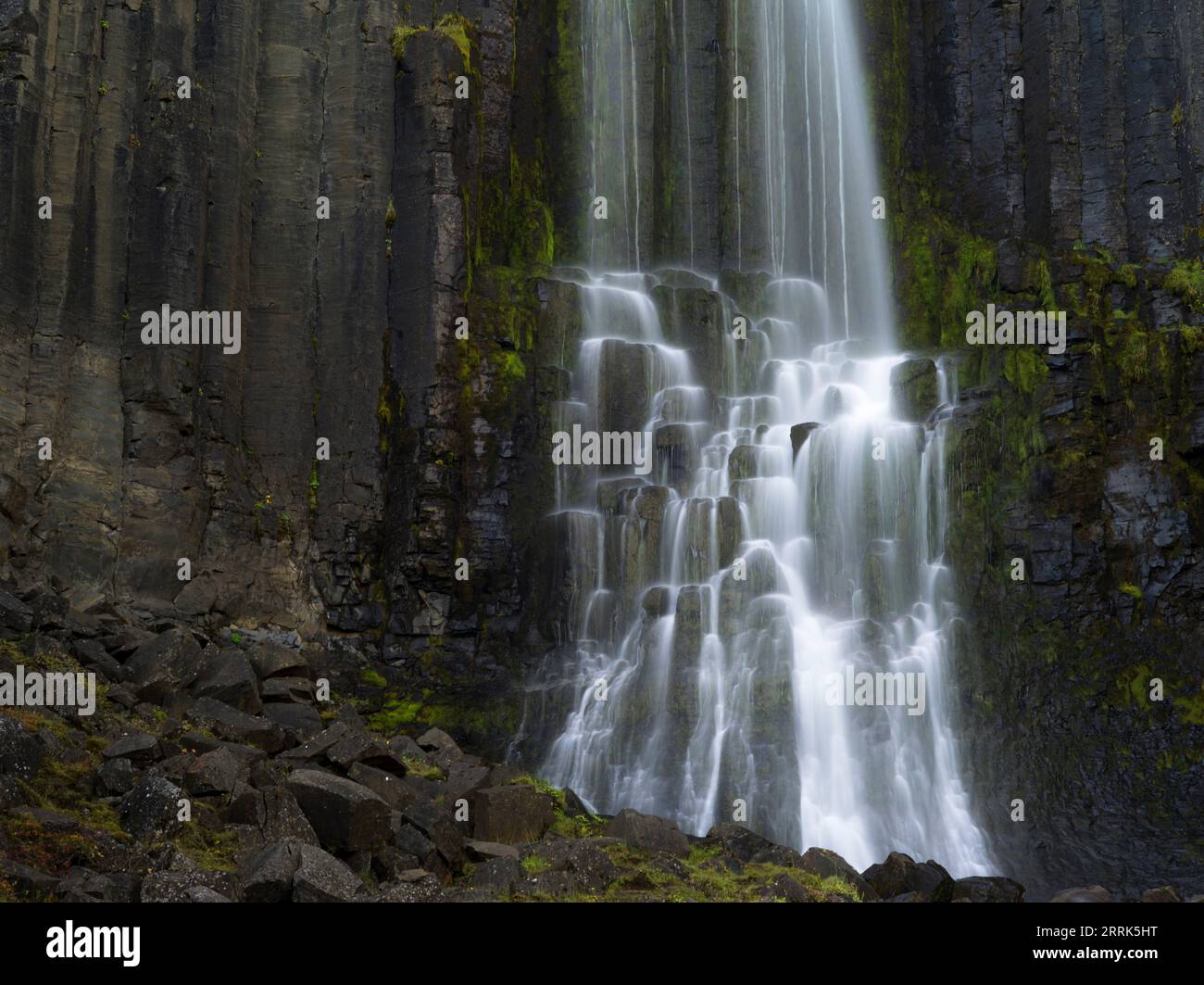Waterfall on the way to Studlagil Canyon, Iceland Stock Photo - Alamy