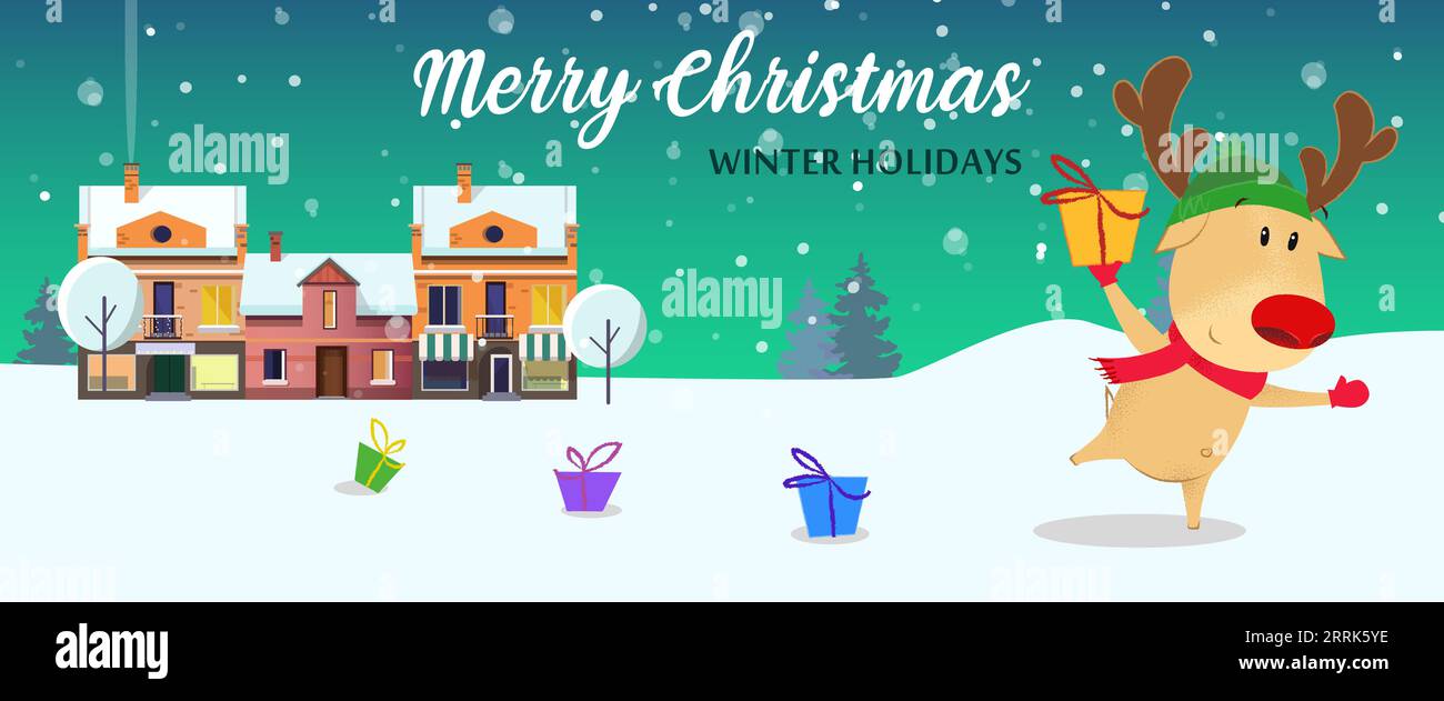 Winter Holidays greeting poster design Stock Vector Image & Art - Alamy