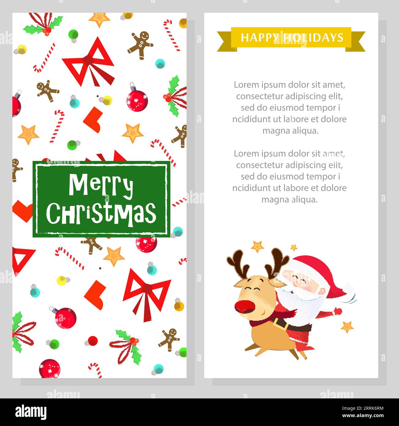 Merry Christmas holidays booklet design Stock Vector Image & Art - Alamy
