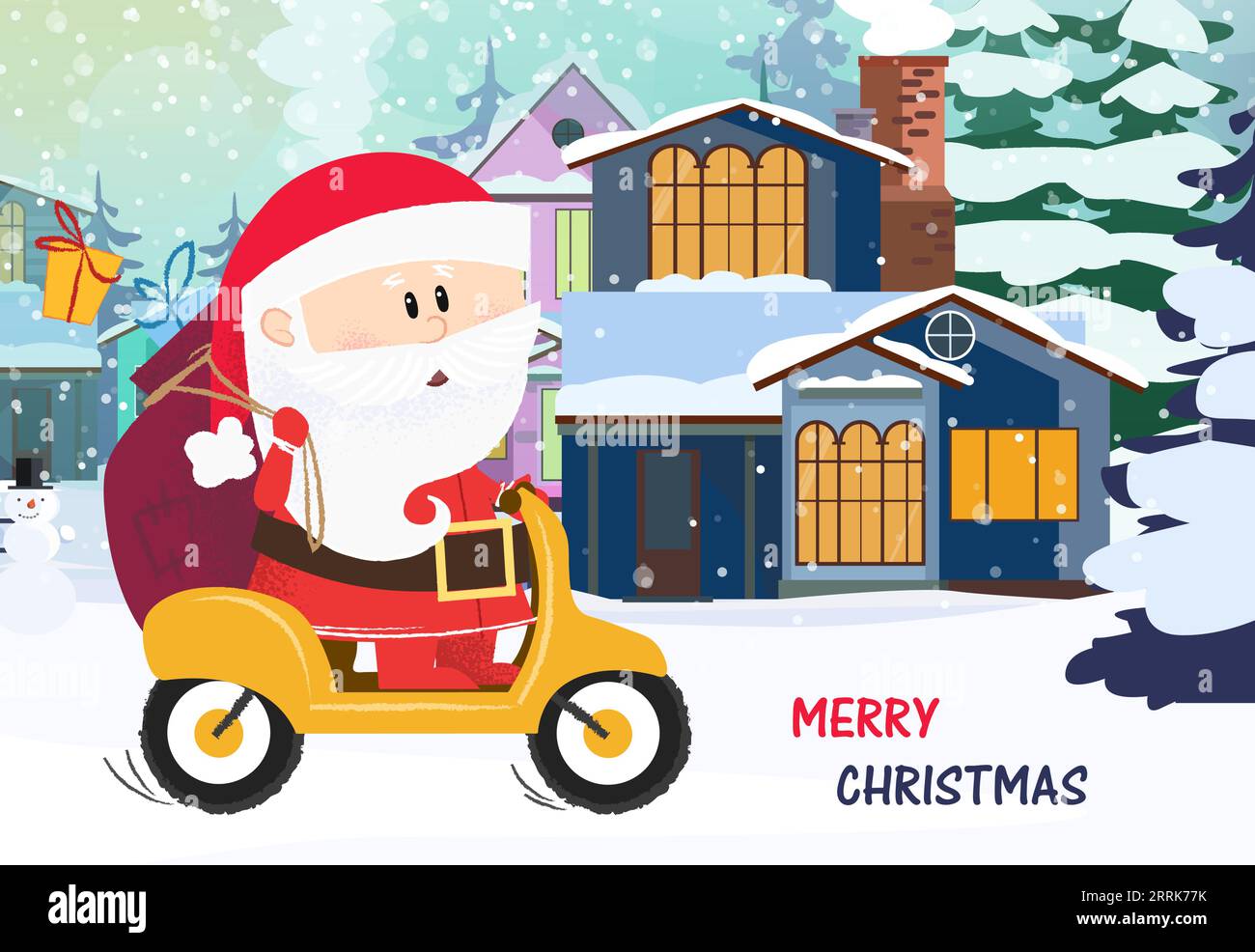 Santa claus delivering gifts hi-res stock photography and images - Alamy