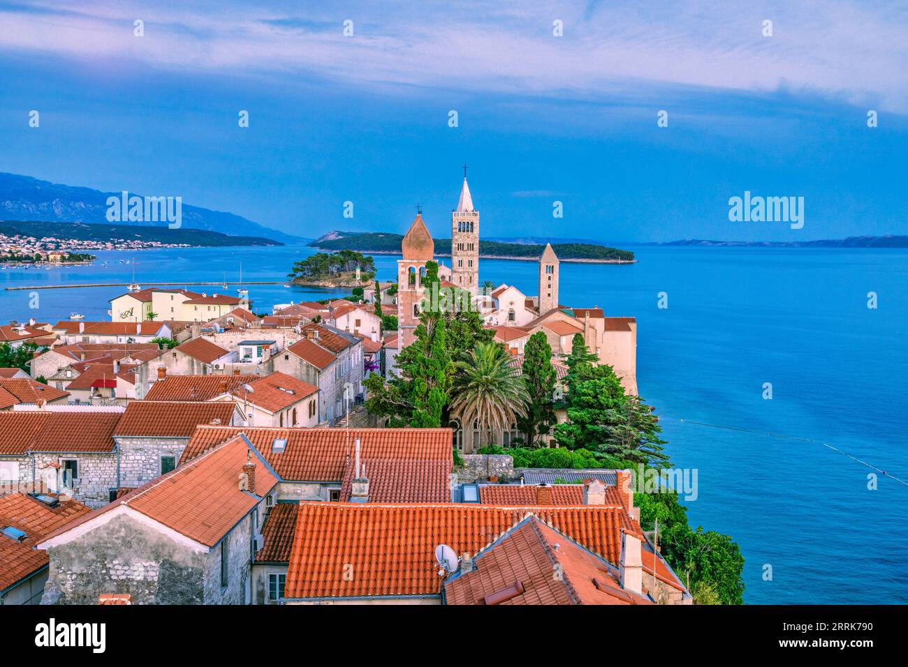 Europe, Croatia, Primorje-Gorski Kotar County, Rab island, view of the ...