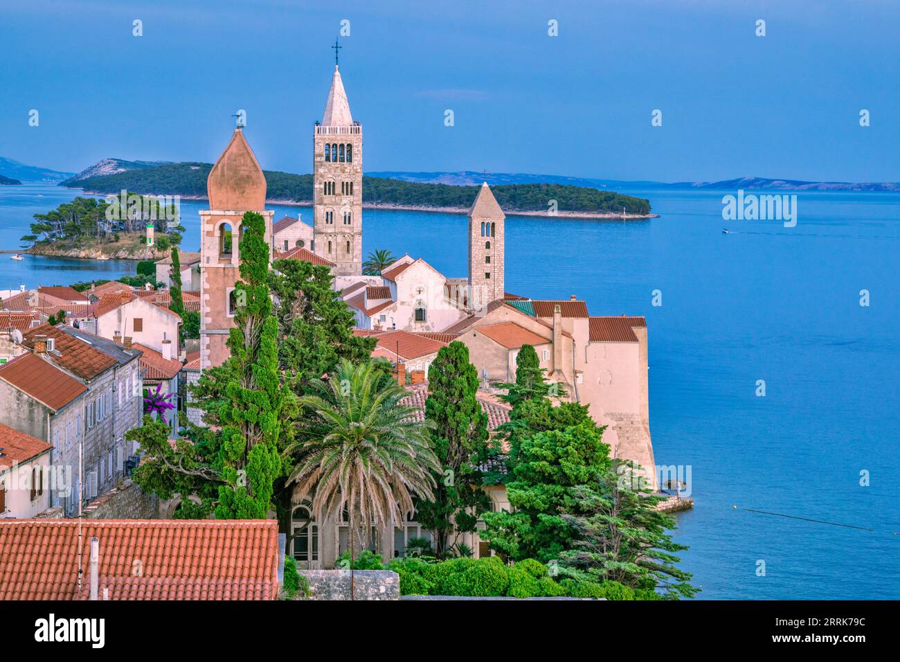 Europe, Croatia, Primorje-Gorski Kotar County, Rab island, view of the ...