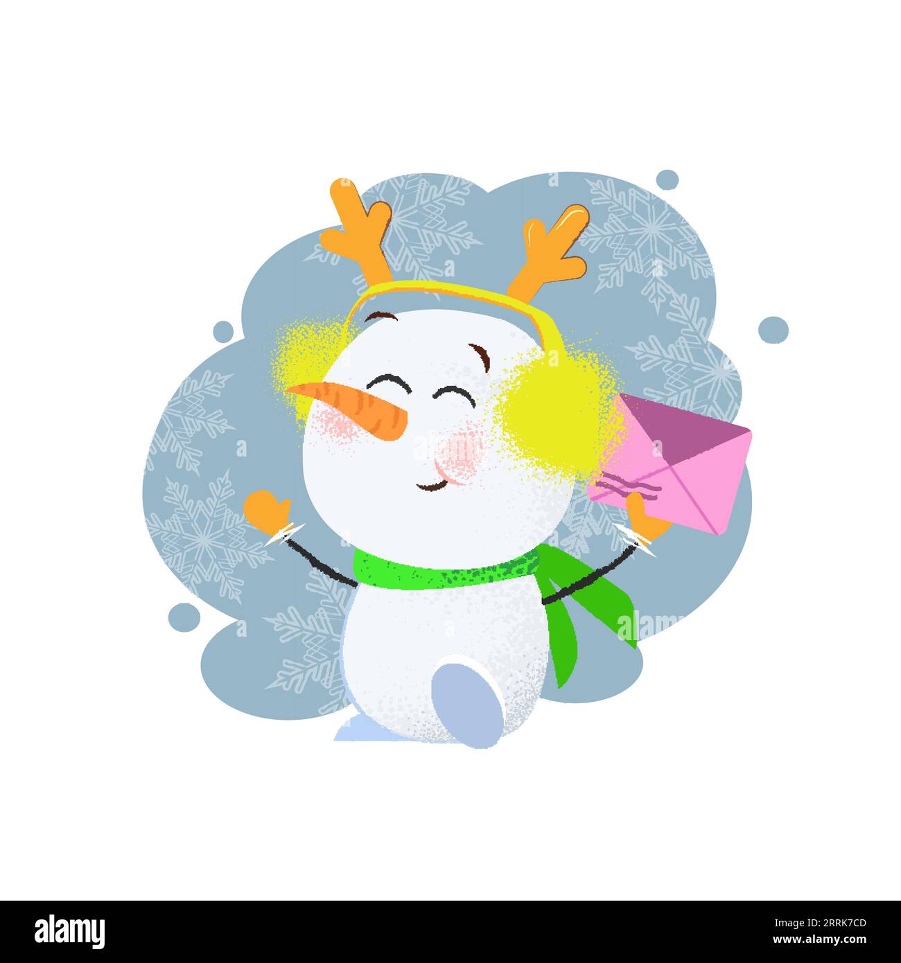 Snowman greeting card design Stock Vector Image & Art - Alamy