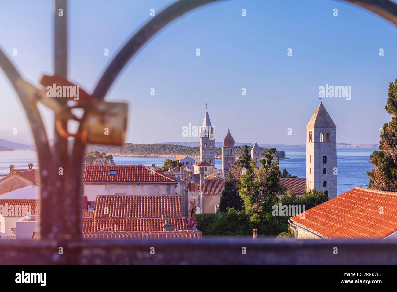 Europe, Croatia, Primorje-Gorski Kotar County, island of Rab, panorama ...