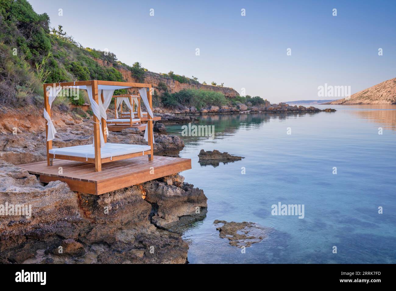 Europe, Croatia, Primorje-Gorski Kotar County, island of Rab, Plaza ...