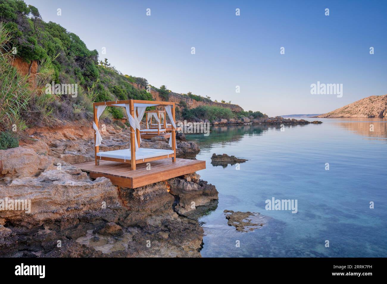 Europe, Croatia, Primorje-Gorski Kotar County, island of Rab, Plaza ...