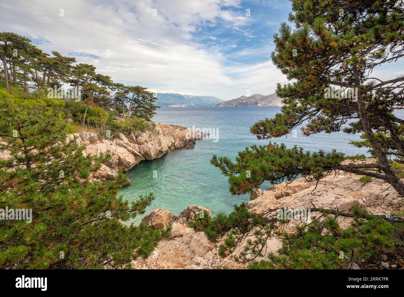 Croatia, Primorje-Gorski Kotar County, Krk island, Baska, small natural ...