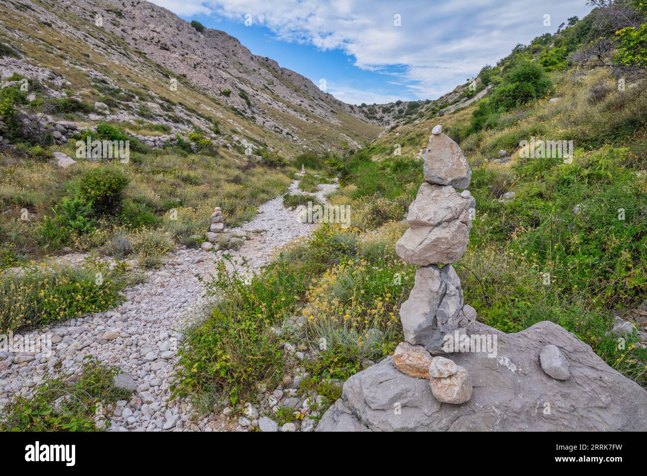 Croatia, Primorje-Gorski Kotar County, Krk island, Baska, the hiking ...