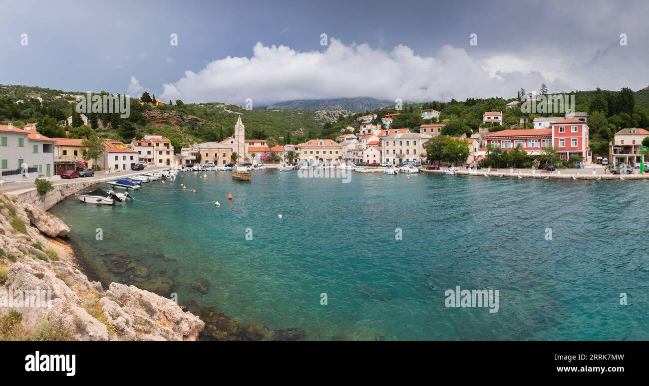 The village of jablanac near the ferry port of stinica hi-res stock ...