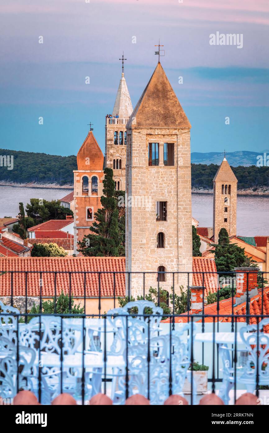Europe, Croatia, Primorje-Gorski Kotar County, Rab island, view of the ...