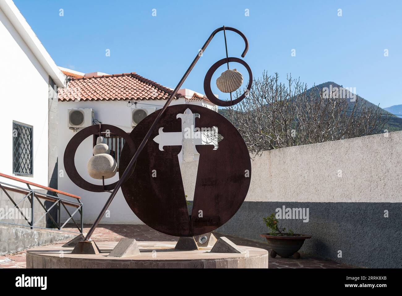 Tenerife, Canary Island, Santiago del Teide, Jacobs Way, symbol, cross ...