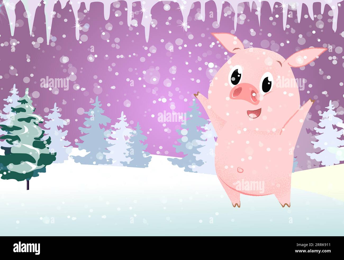 Pig party invitation template hi-res stock photography and images - Alamy