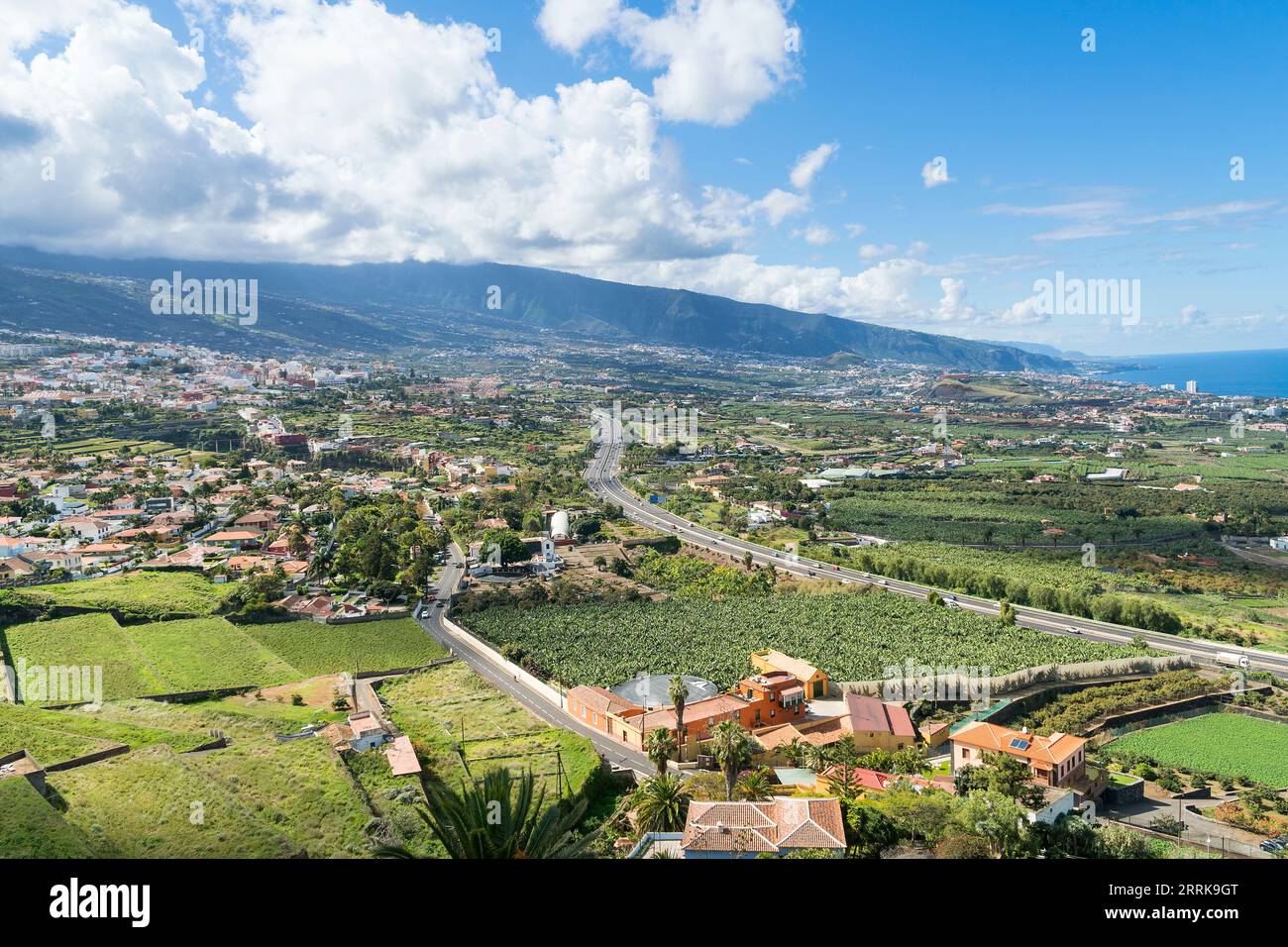 Tenerife, Canary Island, Mirador de Humboldt, viewpoint, Orotava Valley ...