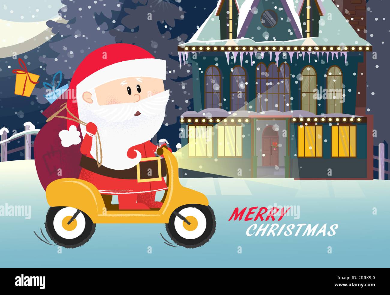 Suburb night street Stock Vector Images - Alamy