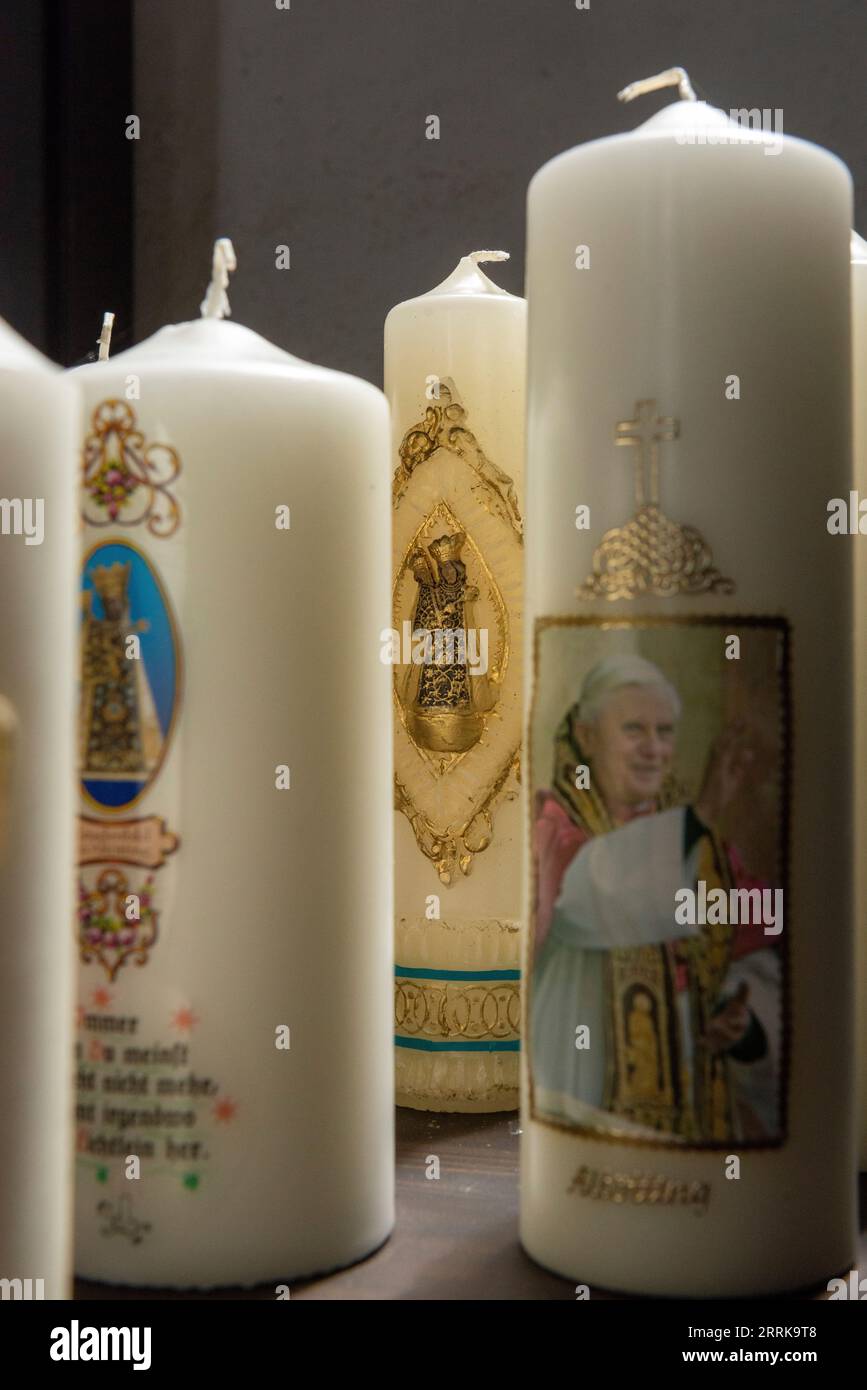 church, bavaria, pilgrimage, candles, offering candles Stock Photo - Alamy
