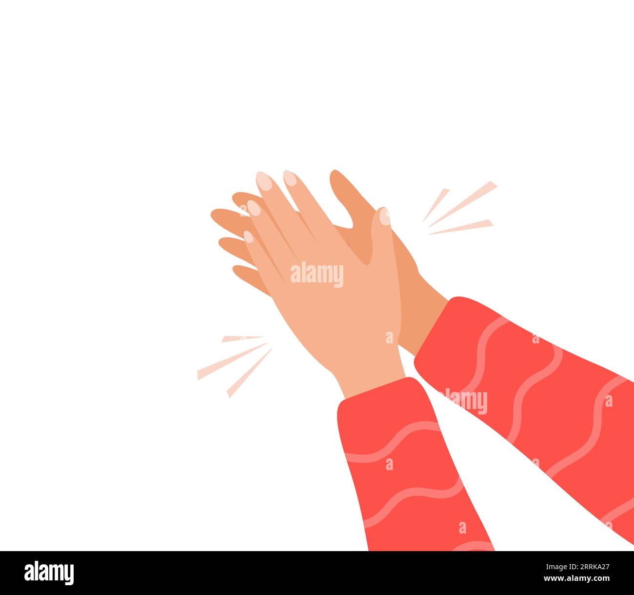 Human hands clapping. Applauding hands. Expression of approval ...