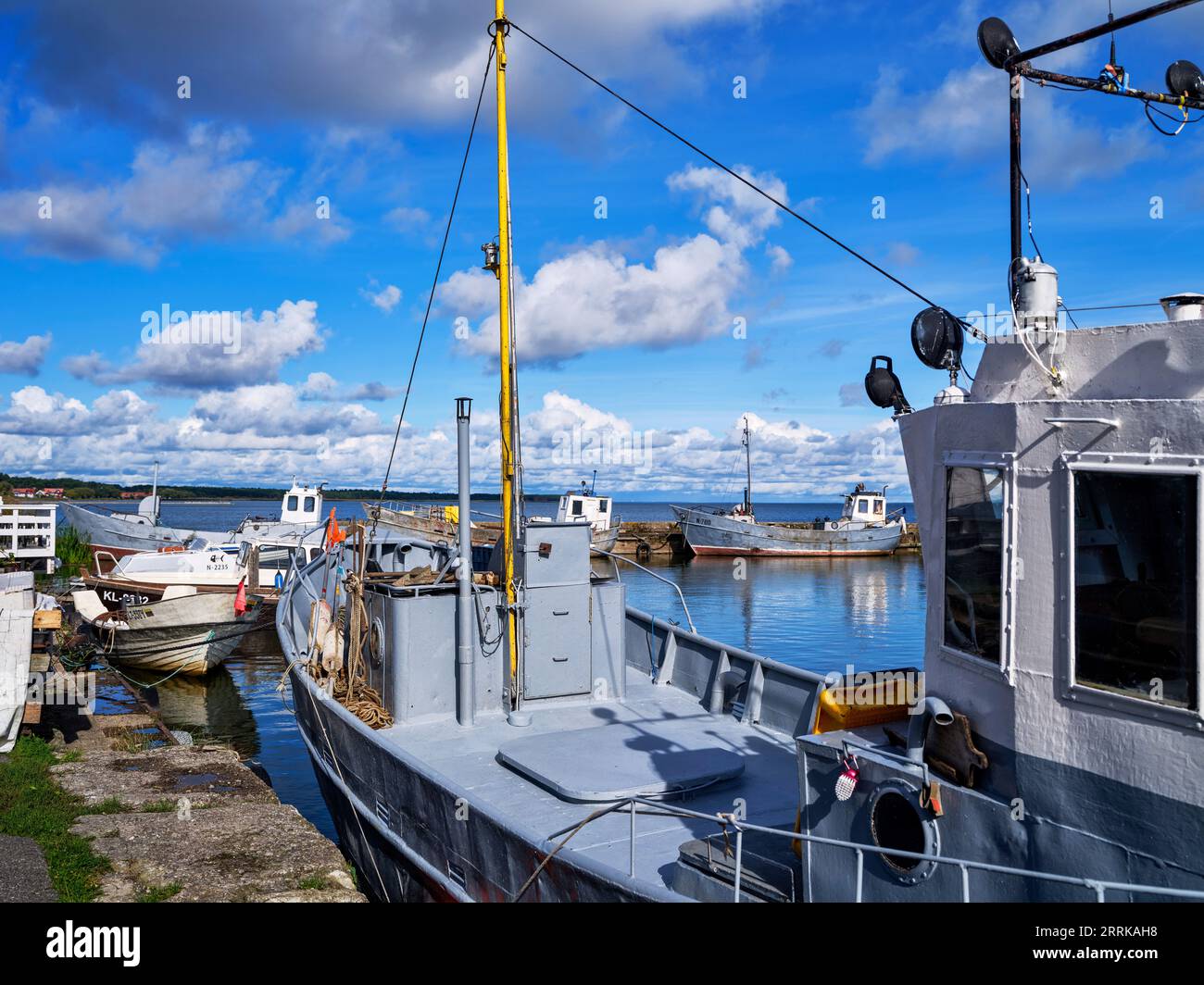 At the old fishing port of Nida on the Curonian Spit, Lithuania Stock ...