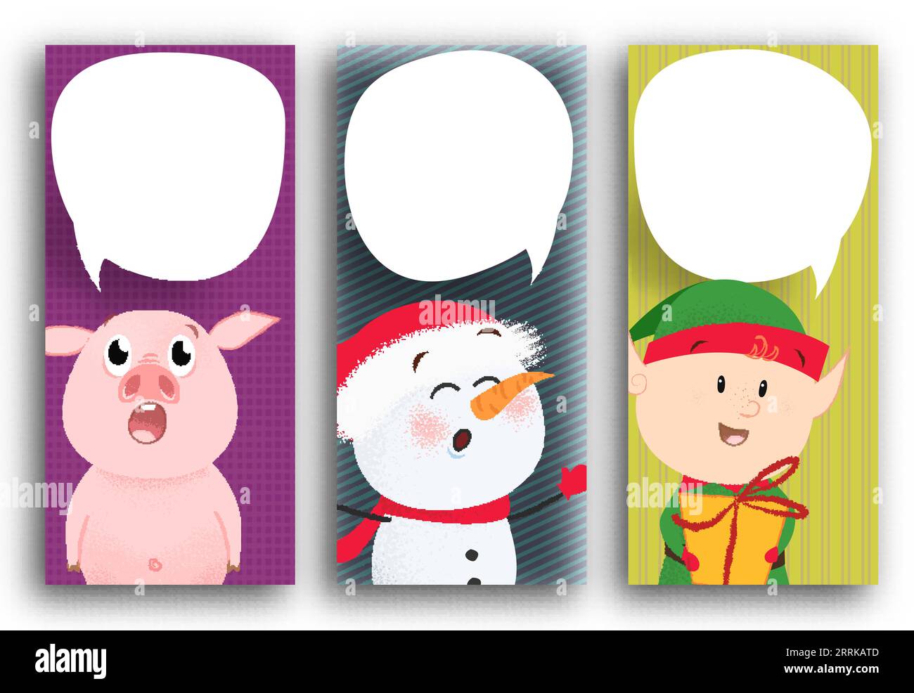 Poster design with singing Christmas heroes Stock Vector Image & Art ...