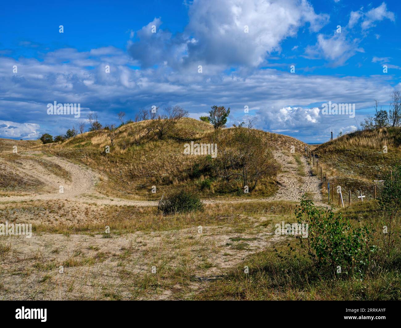 Walk along the Great Dune in Nida on the Curonian Spit, Lithuania Stock ...