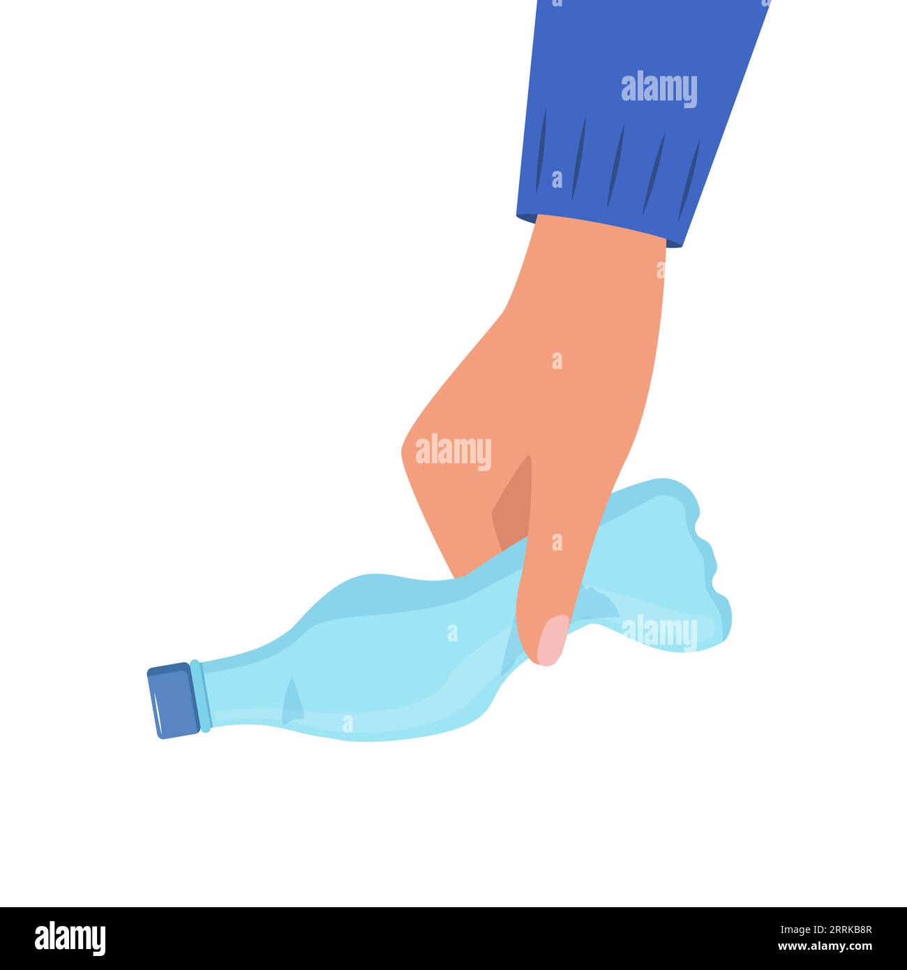 Hand holding crumpled plastic bottle. Hand throws plastic bottle into ... Hand holding crumpled plastic bottle. Hand throws plastic bottle into ...