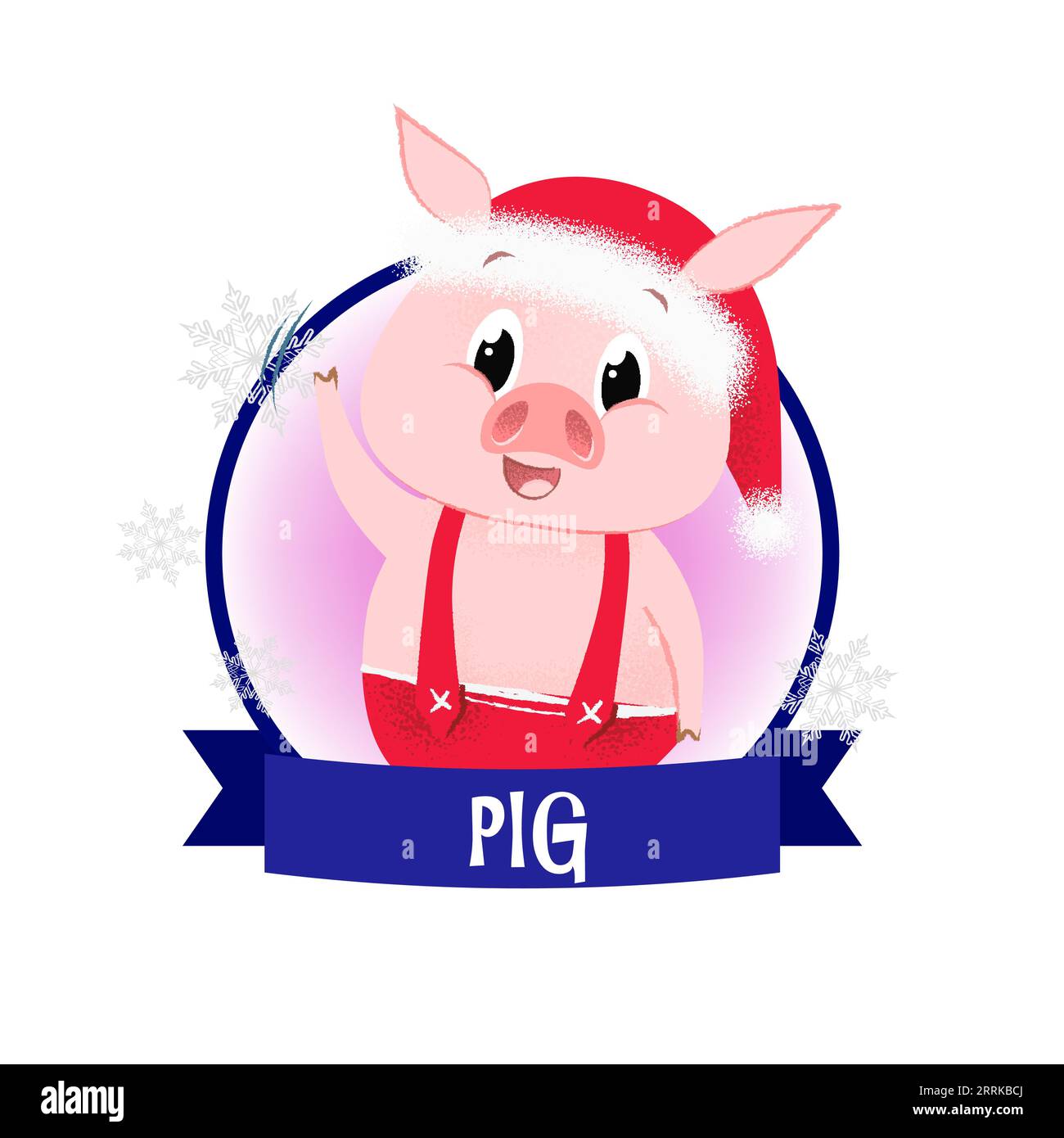Creative greeting card with pink piggy Stock Vector Image & Art - Alamy