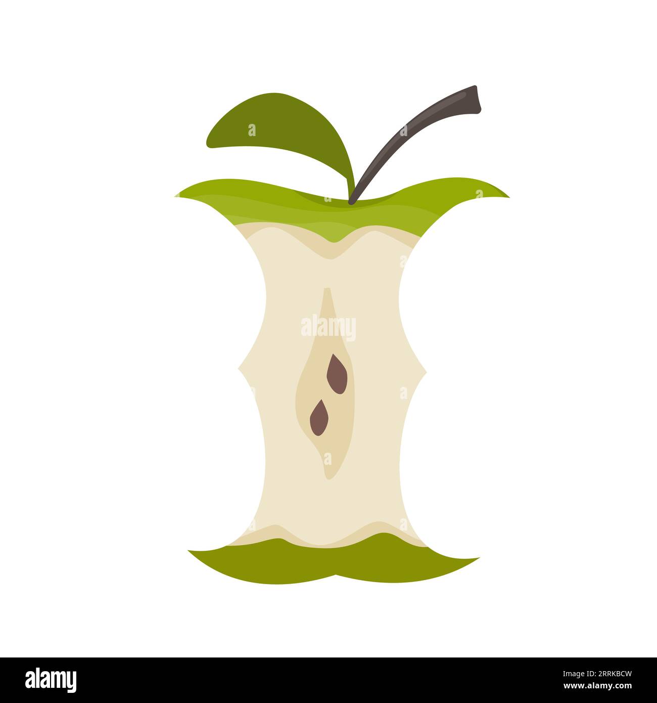 Apple core. Organic waste. Trash sorting, recycling Vector illustration ...