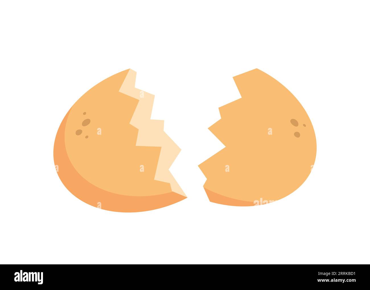 Egg crack broken eggshell open shell, isolated. Organic waste. Trash ...