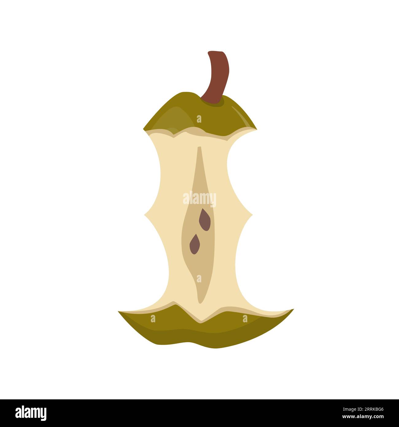 Pear core. Organic waste. Trash sorting, recycling Vector illustration ...