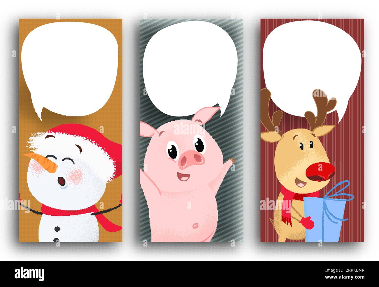 Postcard design with cartoon characters Stock Vector Image & Art - Alamy
