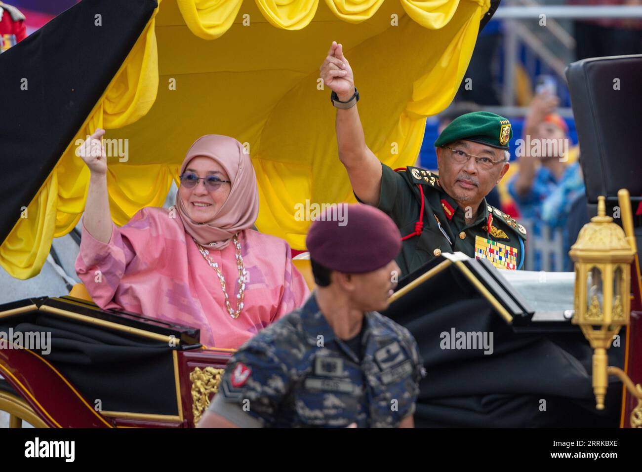 220831 -- KUALA LUMPUR, Aug. 31, 2022 -- Malaysian King Sultan Abdullah ...