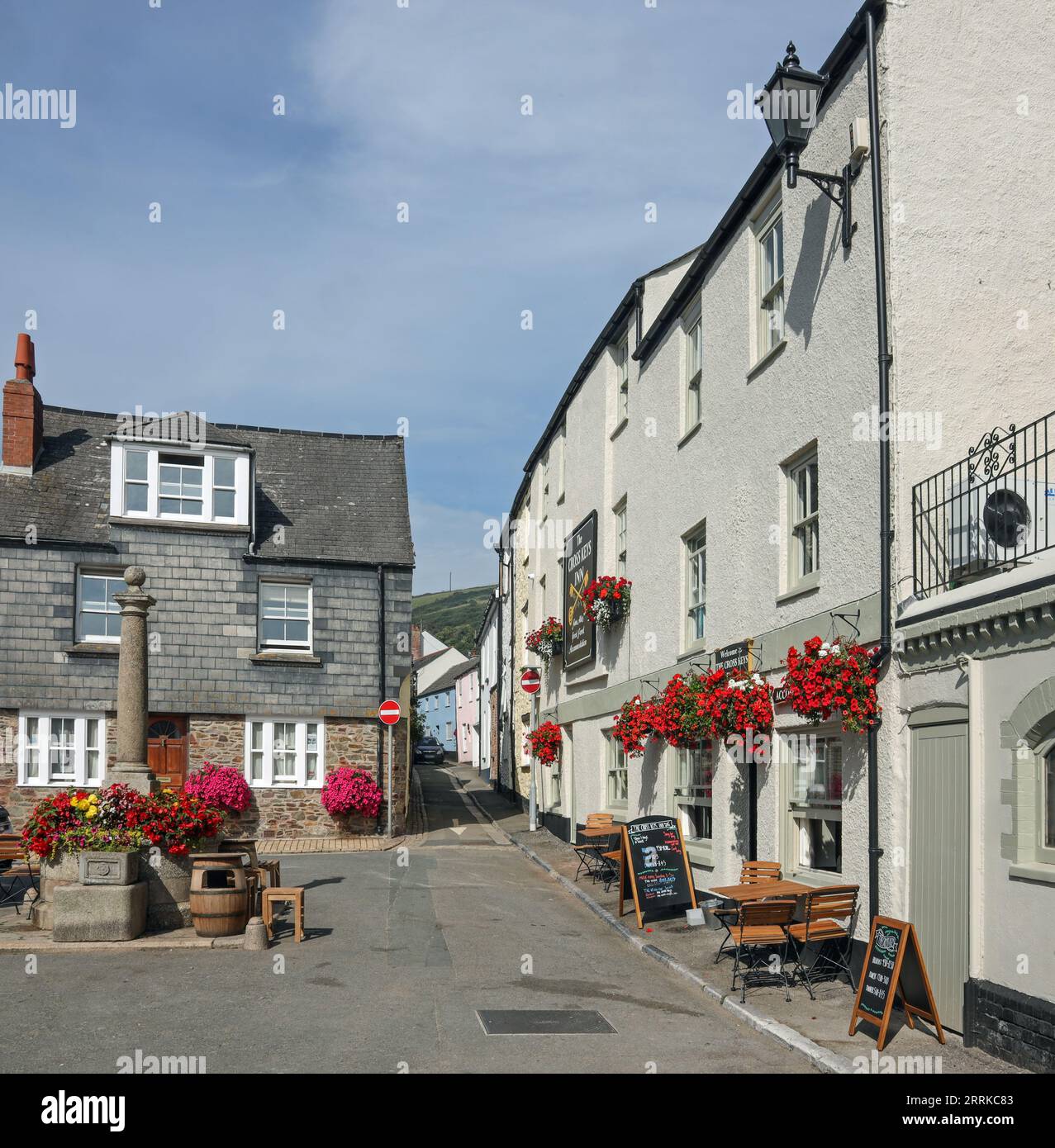 Cawsand Square in south east Cornwall on the often overlooked Rame ...