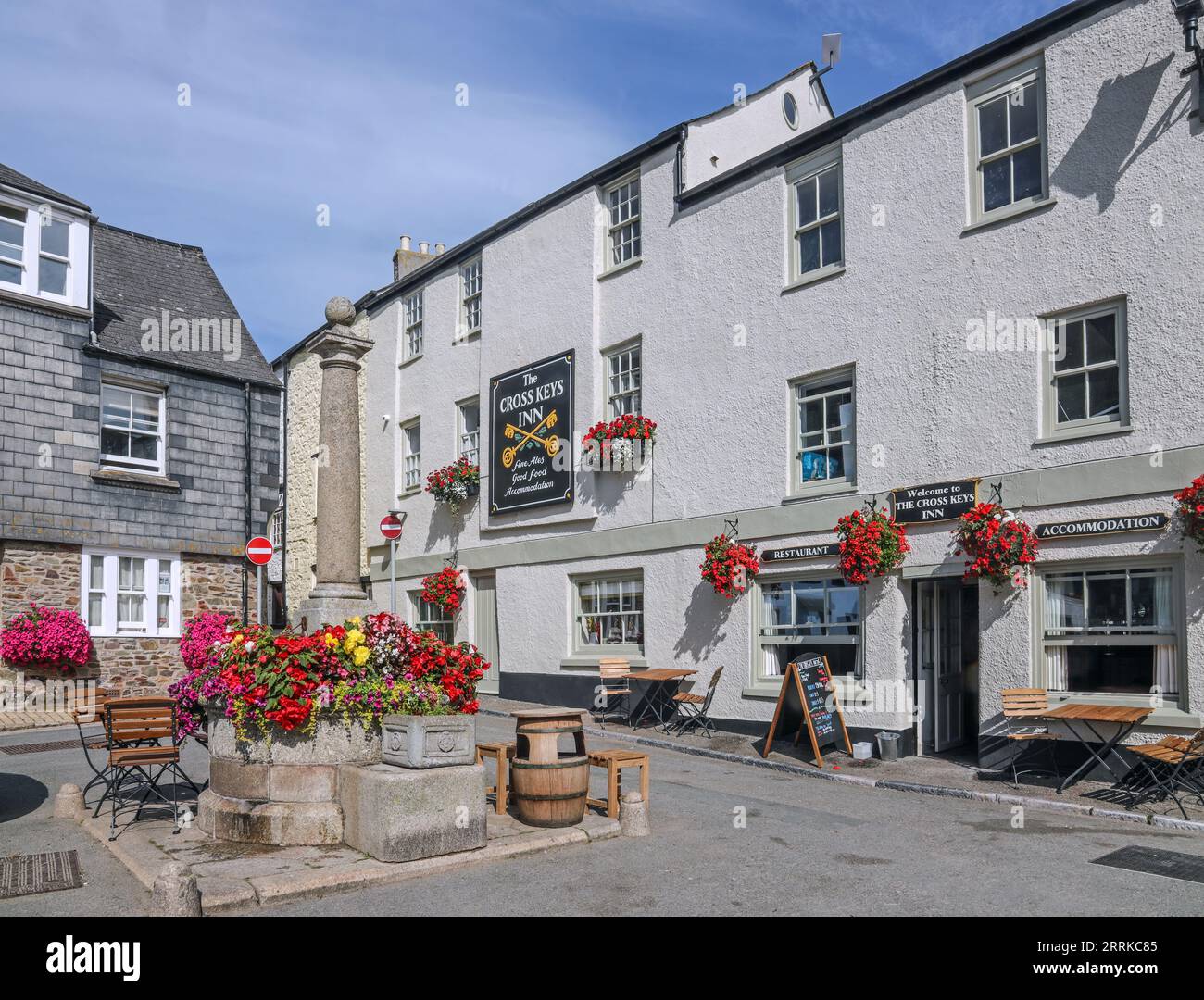 Cawsand Square in south east Cornwall on the often overlooked Rame ...