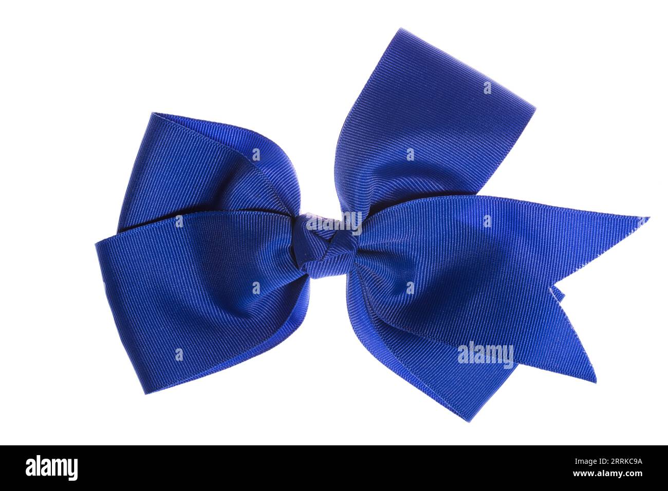 Beautiful blue gift bow, isolated on white Stock Photo - Alamy