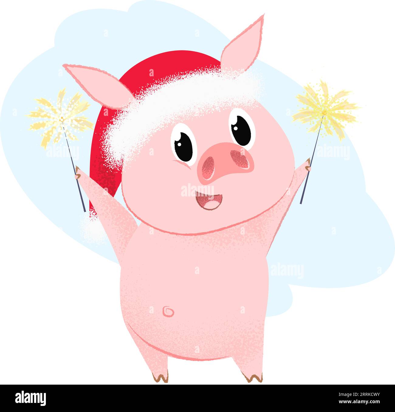 Cartoon piglet postcard element design Stock Vector Image & Art - Alamy