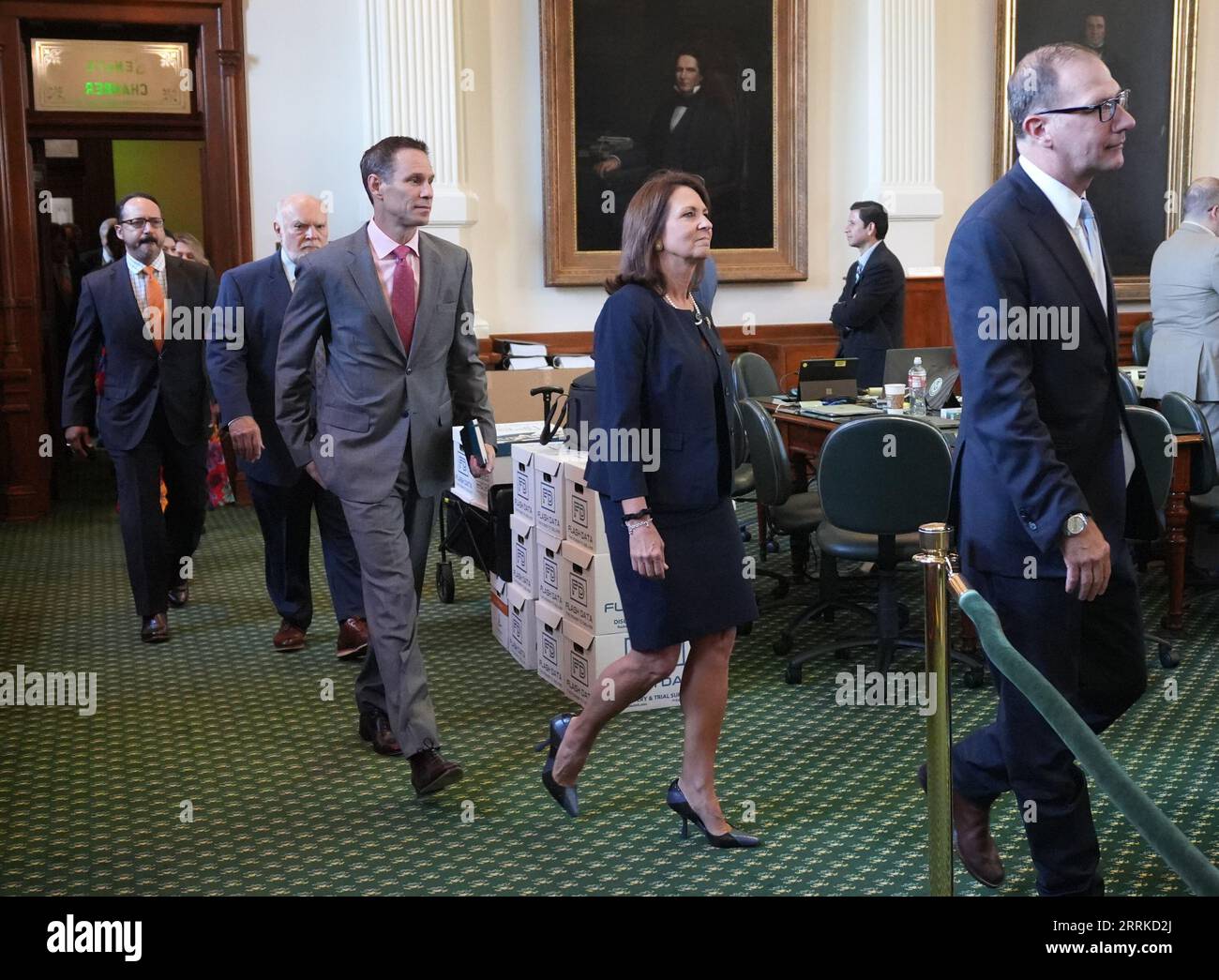 Sen. Angela Paxton, R - McKinney, arrives at the impeachment trial of ...