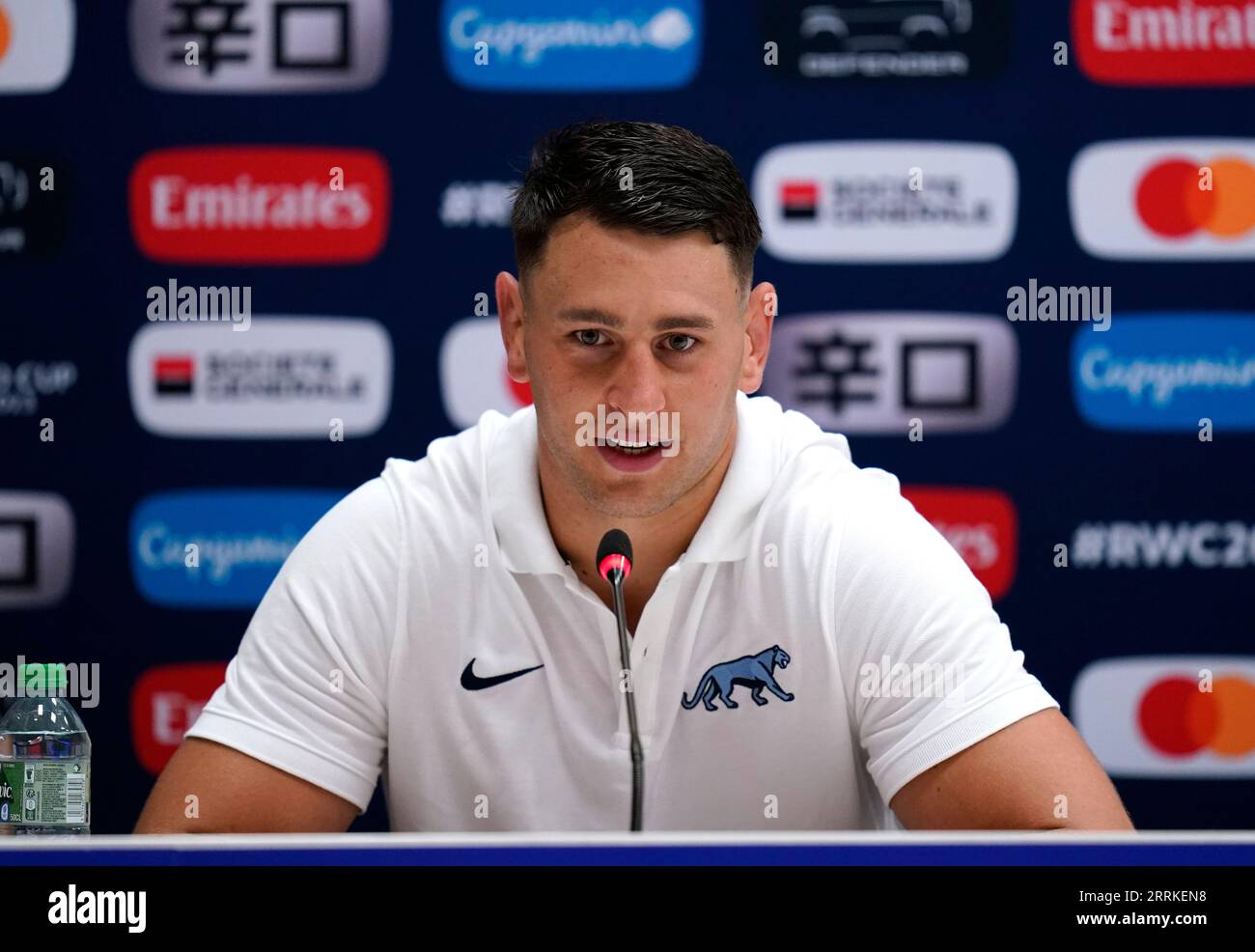 Argentina's Juan Martin Gonzalez during a press conference at the Stade ...