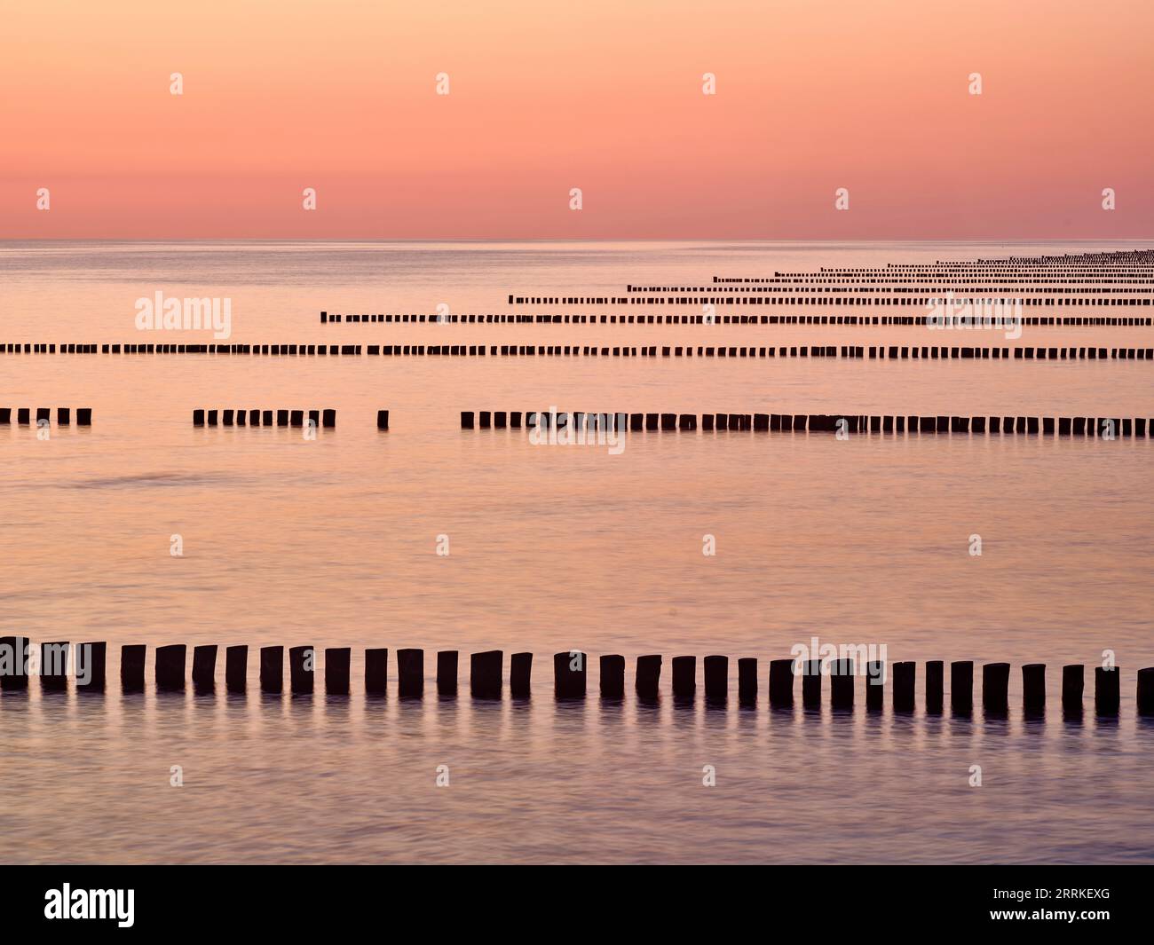 Coastal landscape at the pier in the Baltic resort Zingst Stock Photo ...