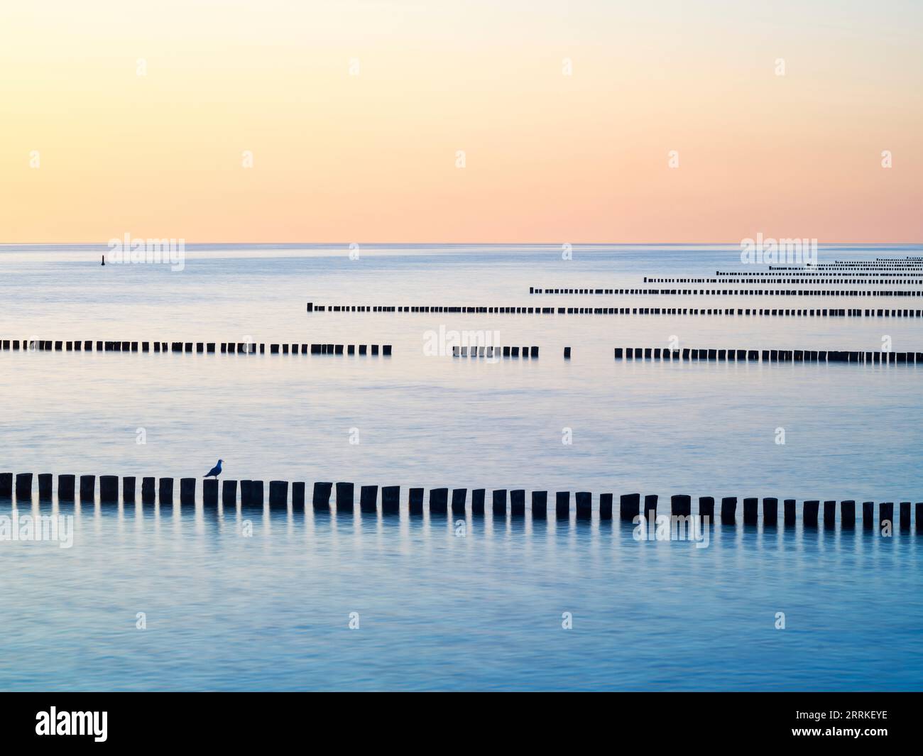 Coastal landscape at the pier in the Baltic resort Zingst Stock Photo ...