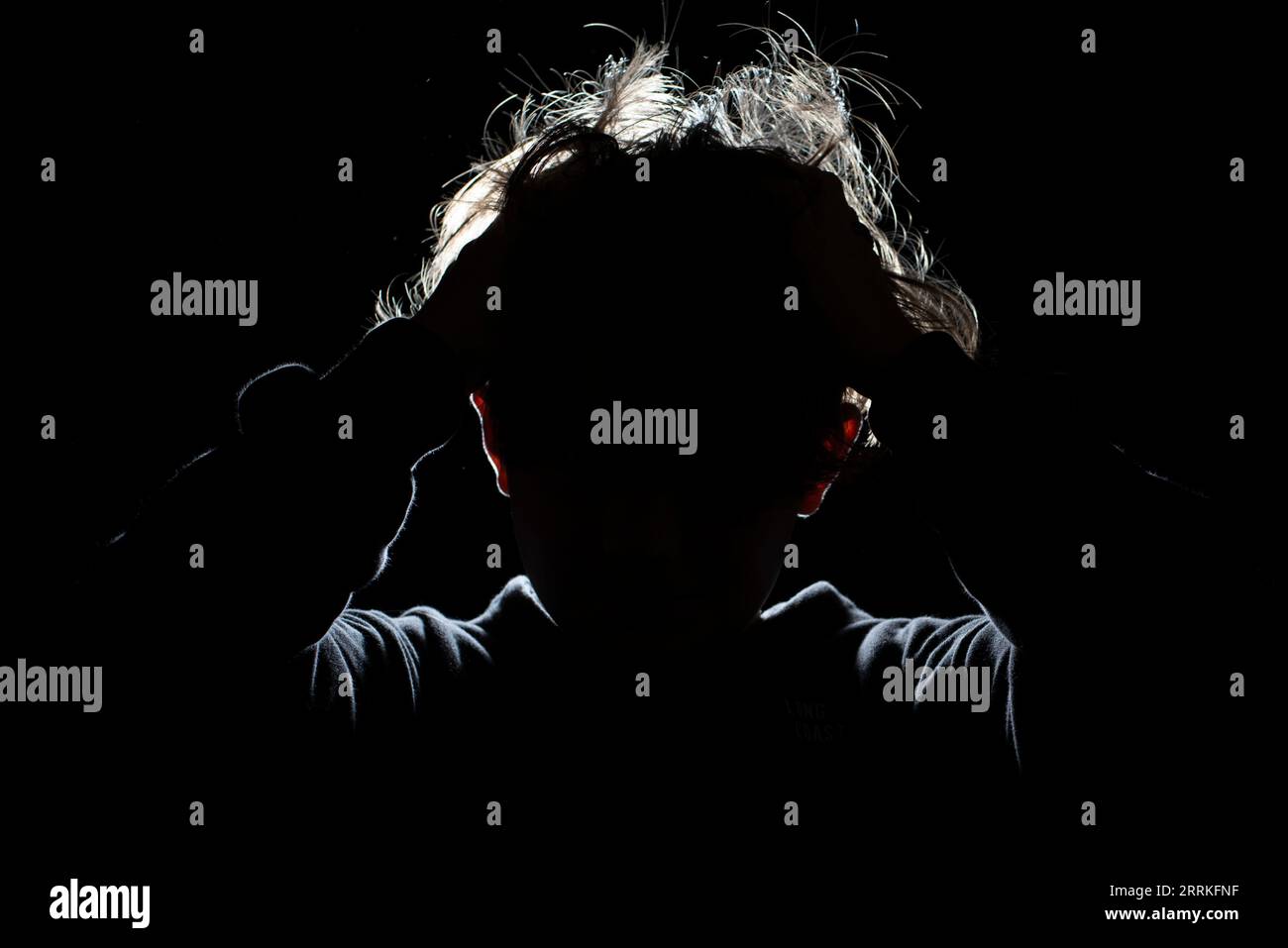 Shadow outline of a boy Stock Photo - Alamy
