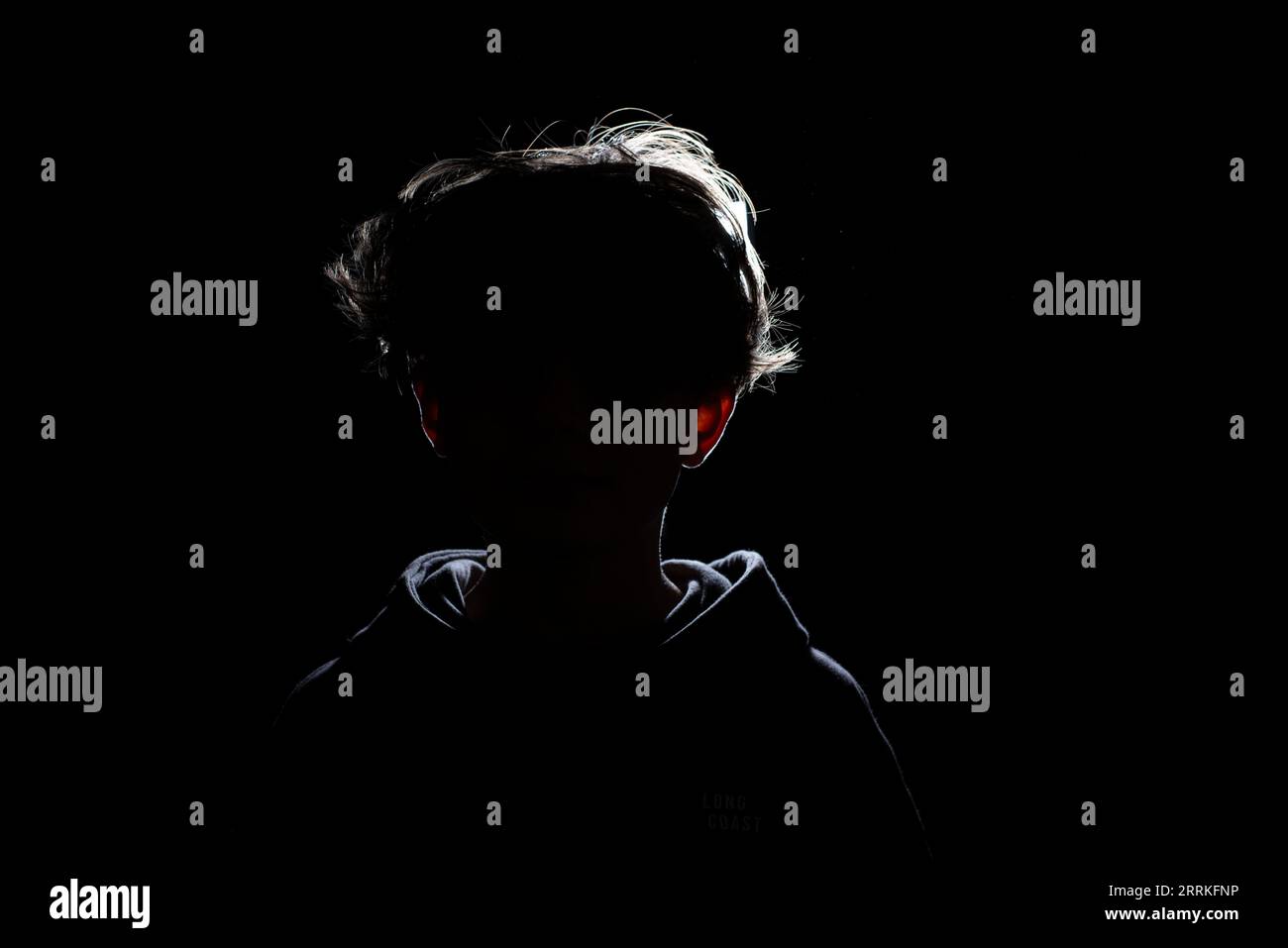 Shadow outline of a boy Stock Photo - Alamy