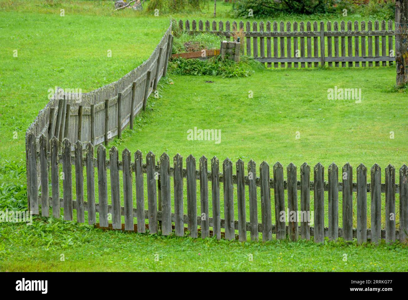 Austria, Tyrol, Zillertal, wooden slat fence Stock Photo - Alamy