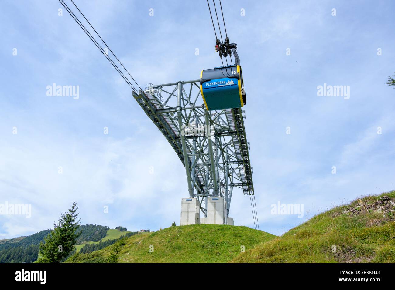 Austria, Tyrol, Zillertal, the Penkenbahn from Mayrhofen to the Penken ...