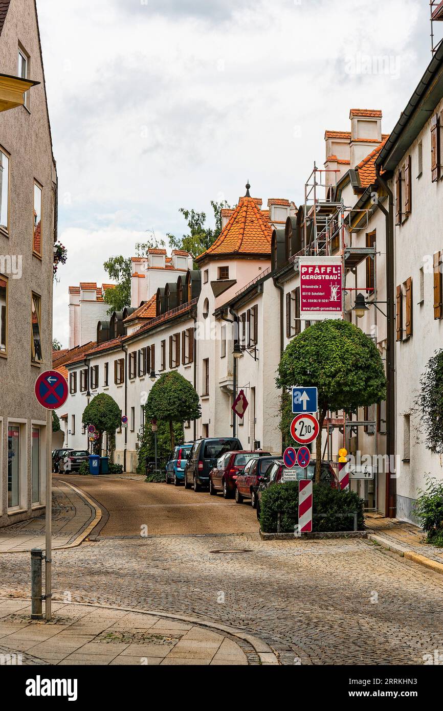 Old city wall unterer graben with attached residential houses hi-res ...